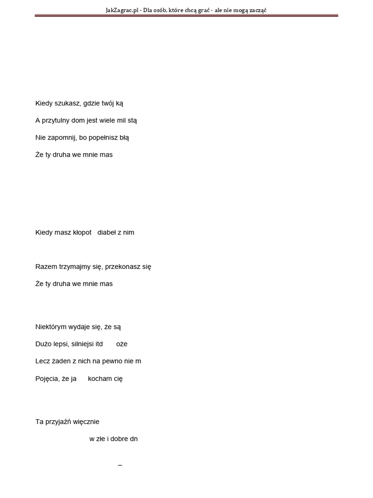 Ty-druha-we-mnie-masz-Toy-Story-Tekst-i-chwyty | PDF