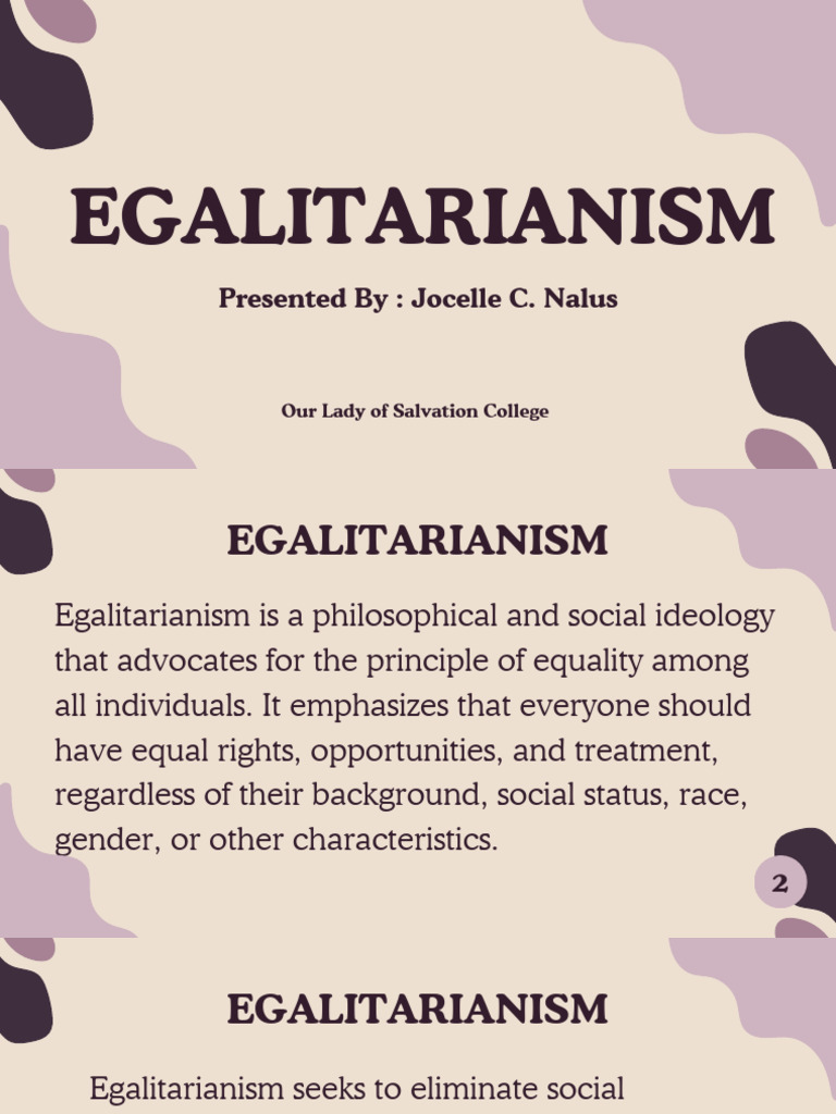 Egalitarianism | PDF