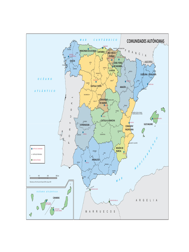 Mapa Politico Espana Color | PDF