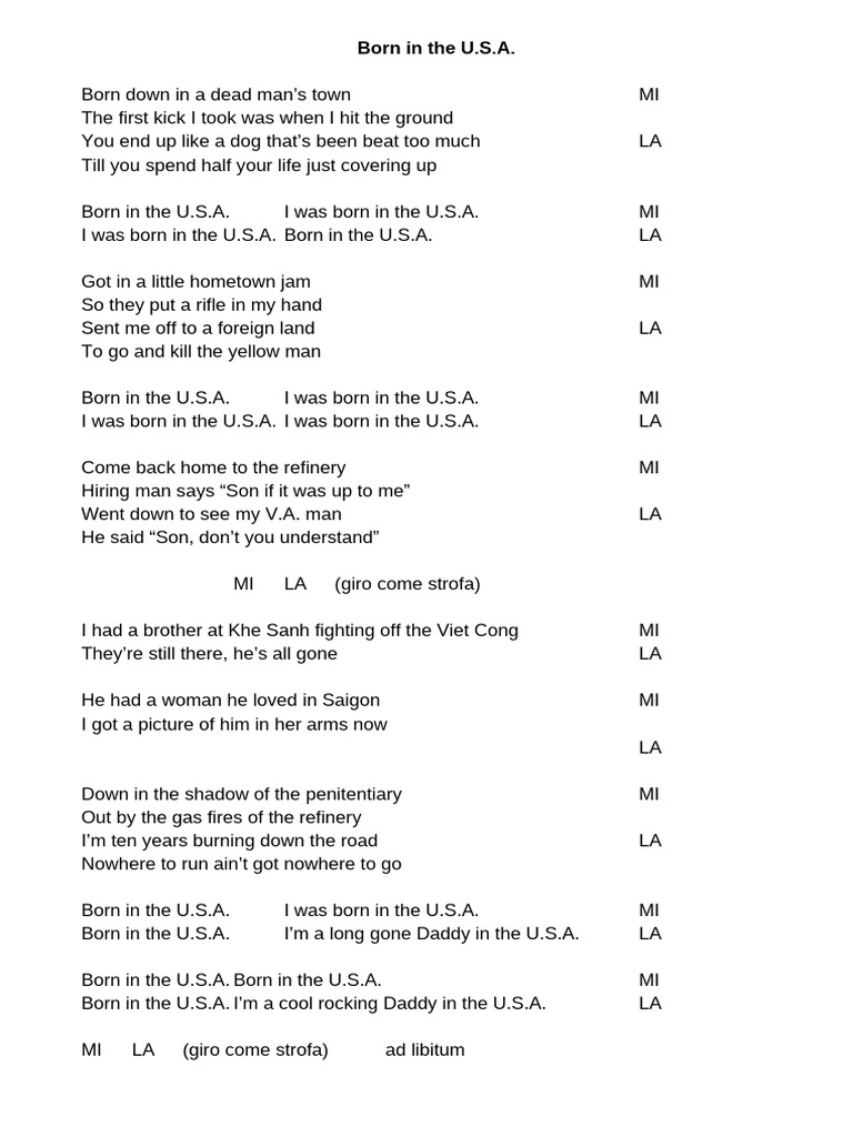 Born in The U.S.A. | PDF