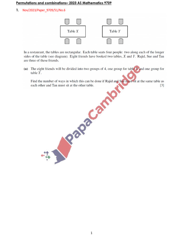 2023-Permutations-and-combinations-AS-Math-9709 | PDF