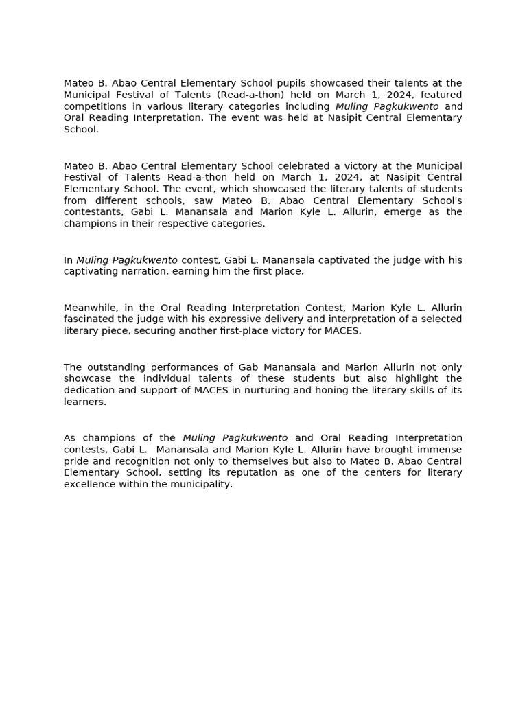 MFOT-Read-A-Thon | PDF