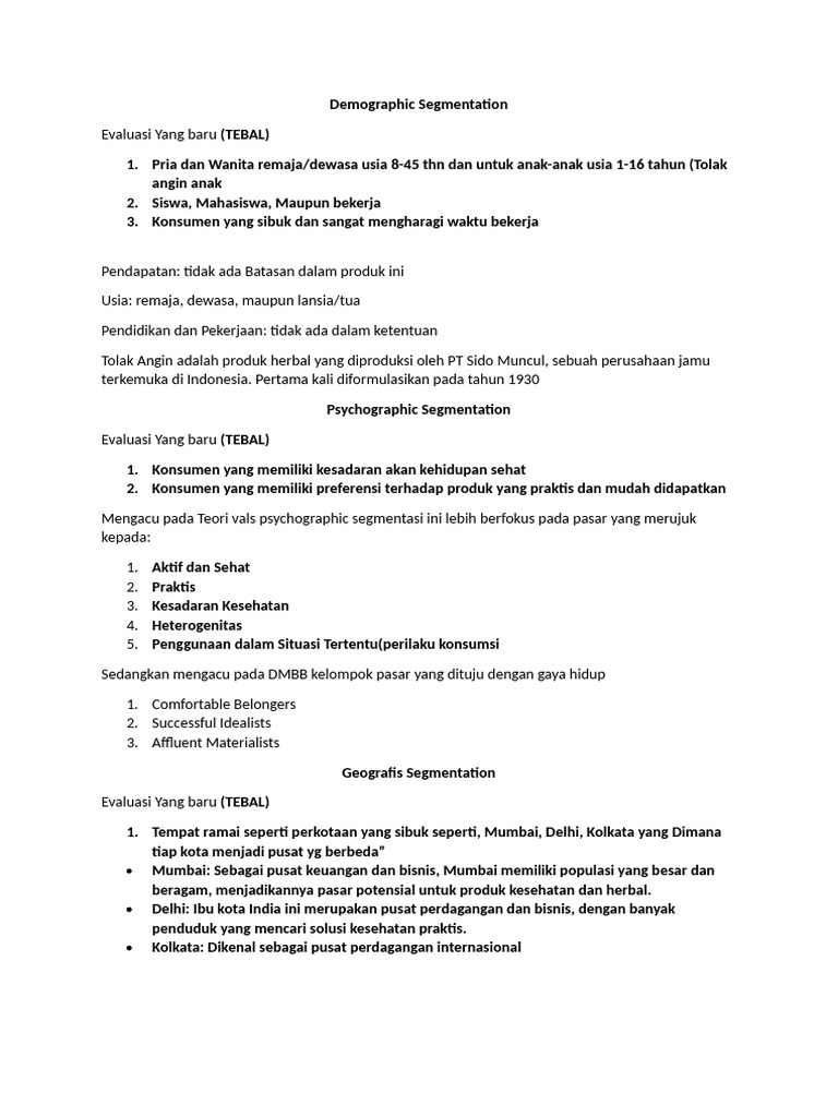 Segmenting Targeting Dan Positioning Pdf