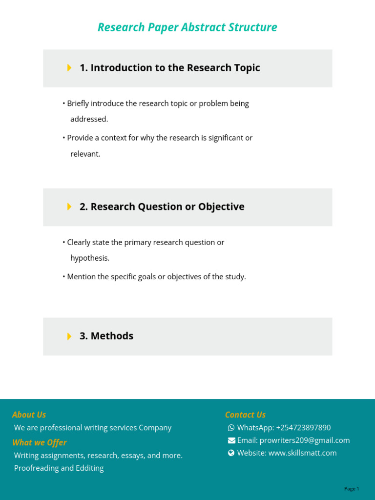 Research Paper Abstract Structure | PDF