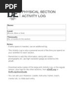 Activity Log Physical | PDF