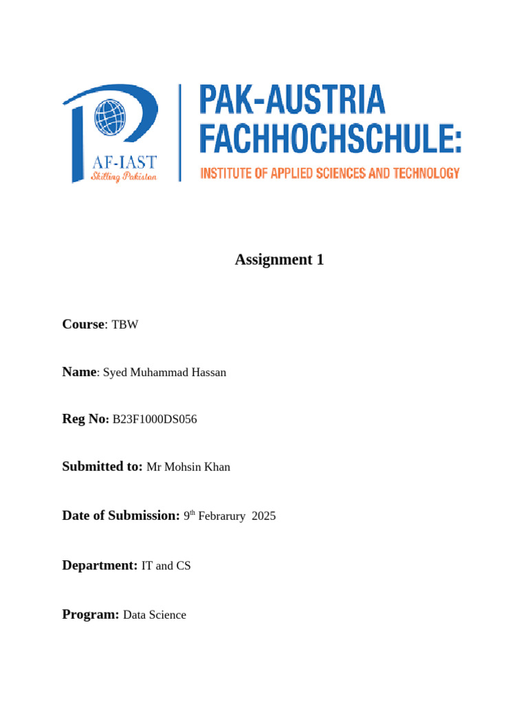 Assignment 1 | PDF