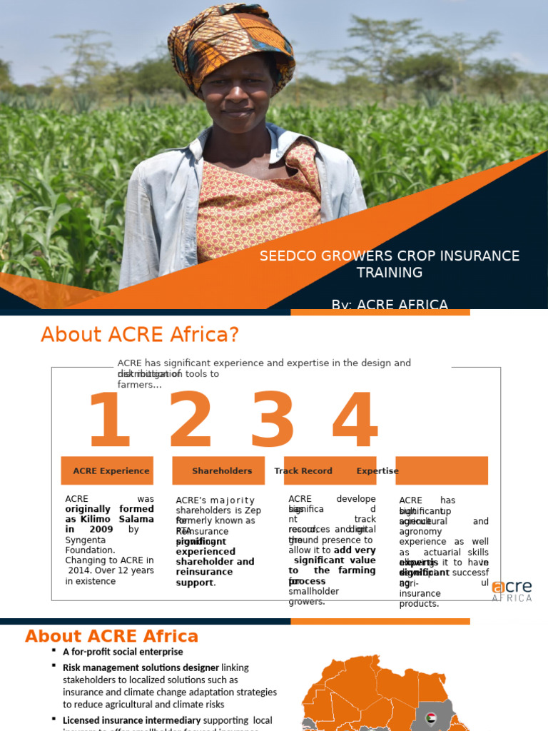Seedco Growers Crop Insurance Training | PDF | Agriculture | Insurance