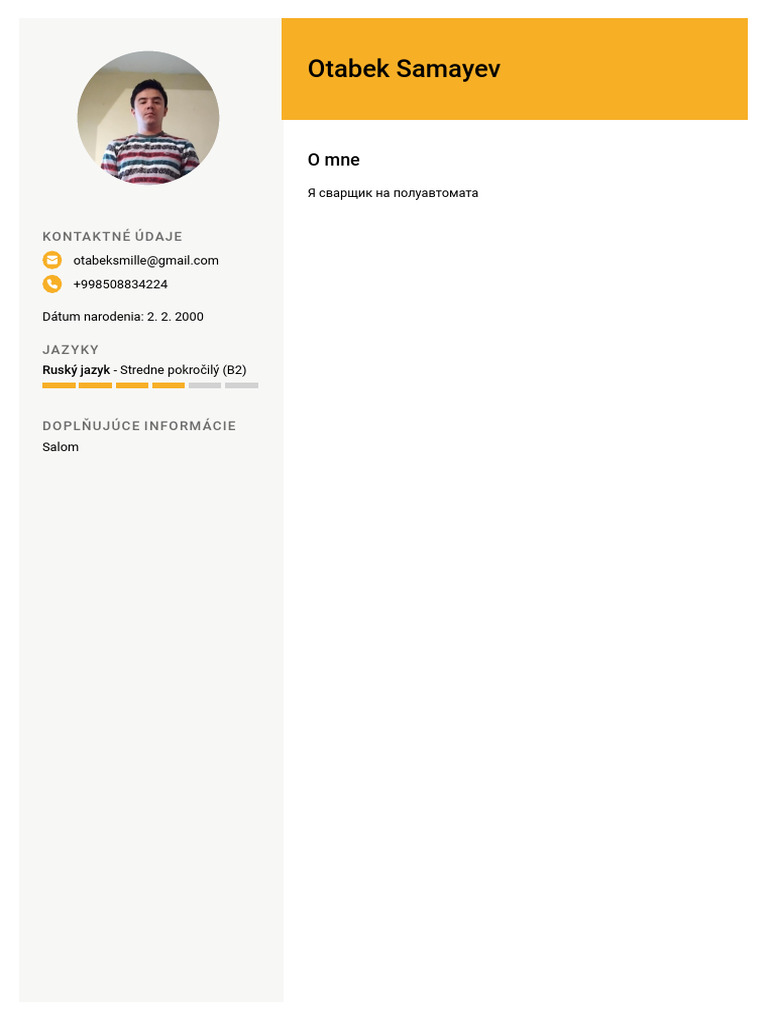 Zivotopis Dec2024 1 | PDF