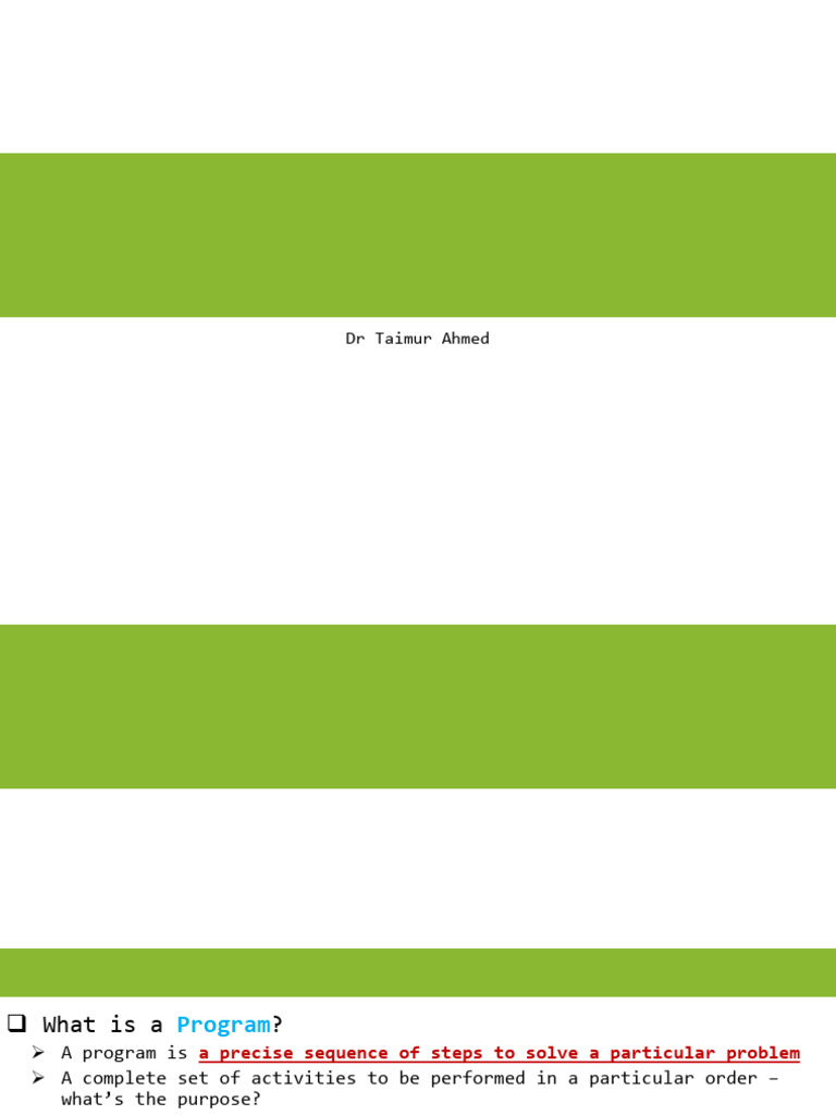 Week 1 - Lecture 2 - Basics of C++, Good Programming | PDF | Computer ...