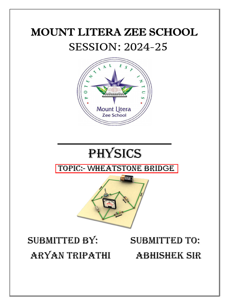 Wheatstone Bridge Project Overview | PDF