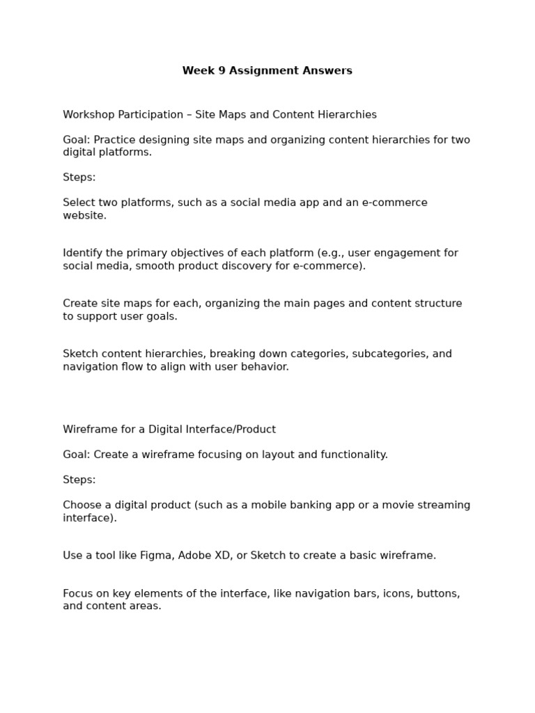 Week 9 Assignment Answers | PDF