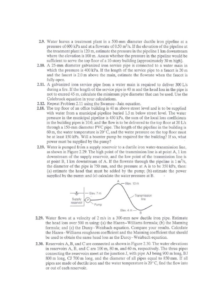 Homework - Problems-Chap-02 | PDF | Turbomachinery | Liquids