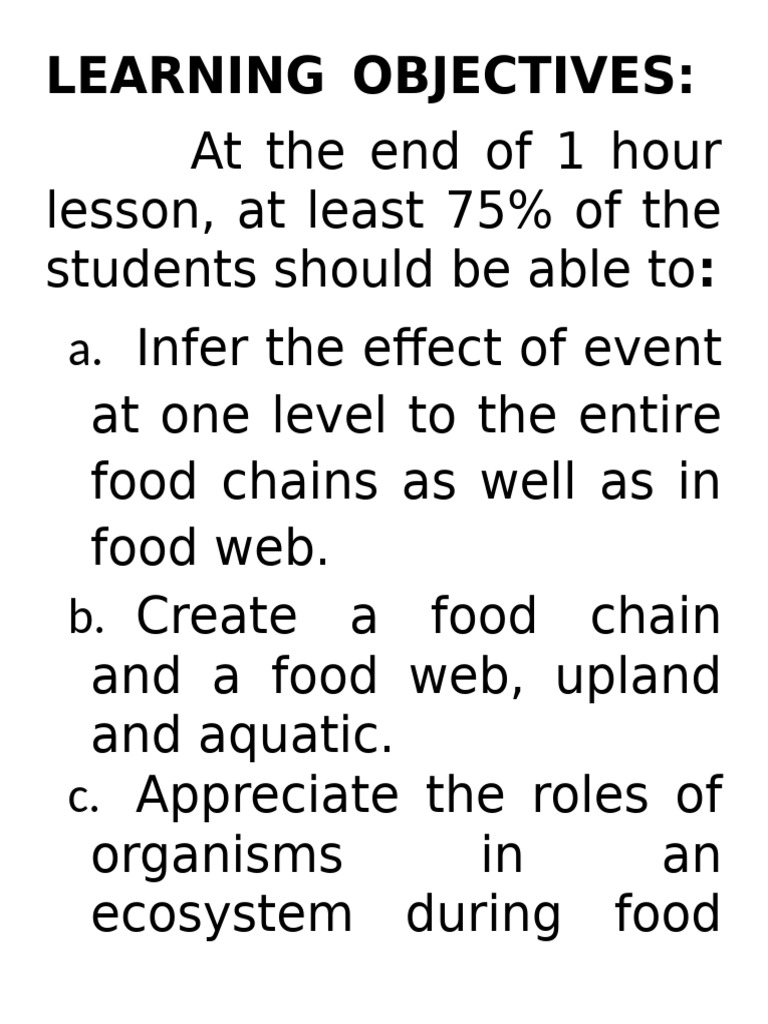 Learning Objectives | PDF