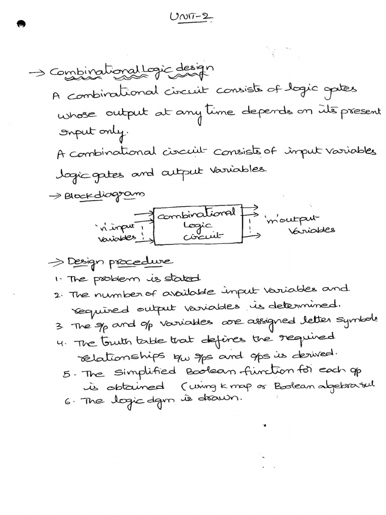 DCS combinational circuits(unit-2) | PDF