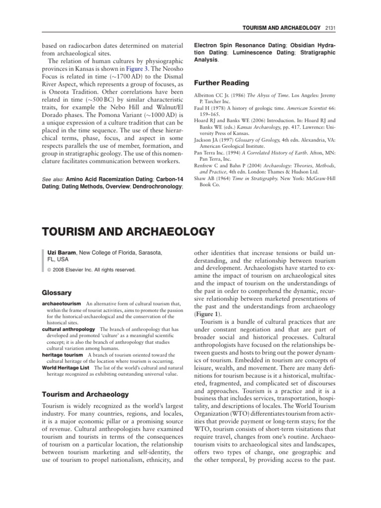 Archaeology and Tourism Dynamics | PDF | Archaeology | Tourism