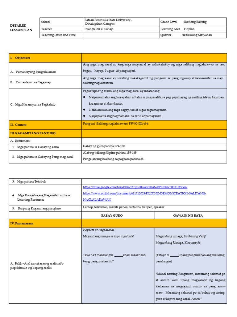 DLP Filipino G3 Q2 | PDF