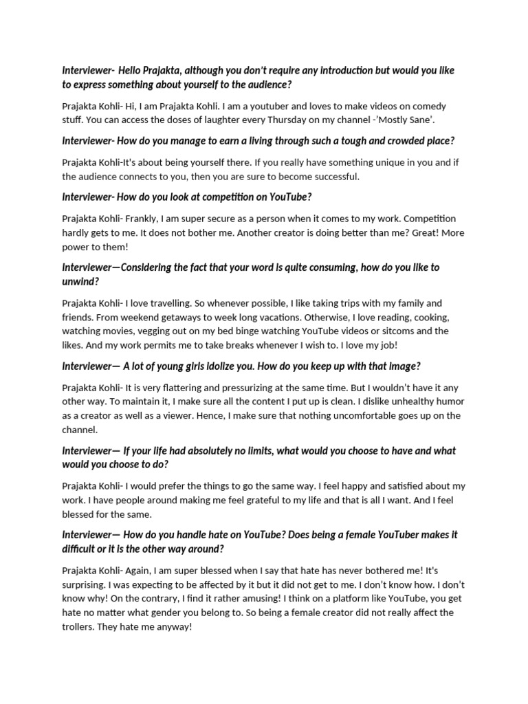 AECC interview format | PDF | You Tube