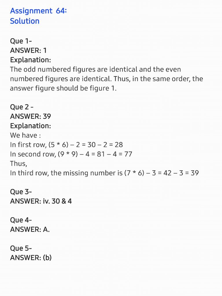 Assi 64 (Solution) | PDF