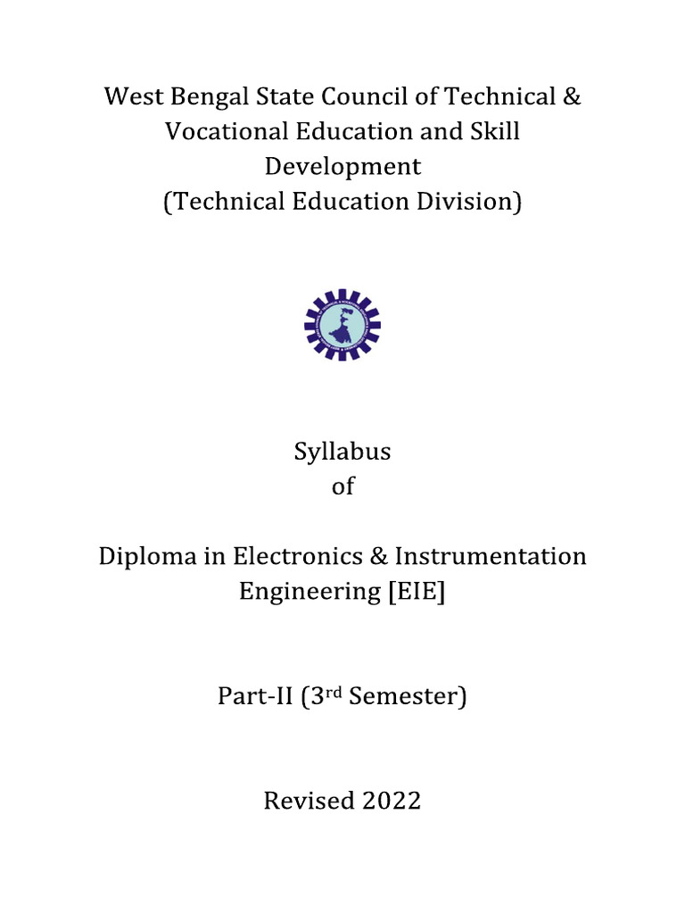 Syllabus EIE (S3) | PDF
