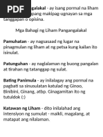 Mga Bahagi NG Liham | PDF