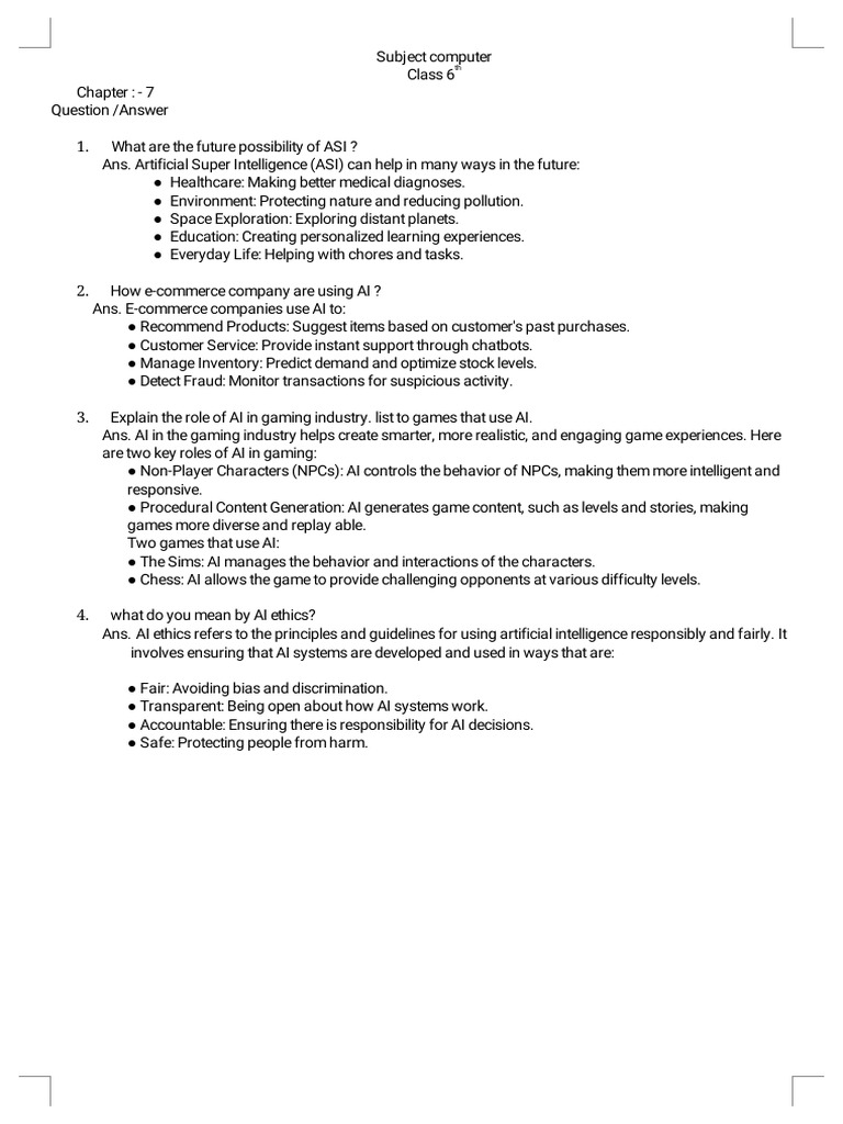 Subject Computer CHAPTER 7 | PDF