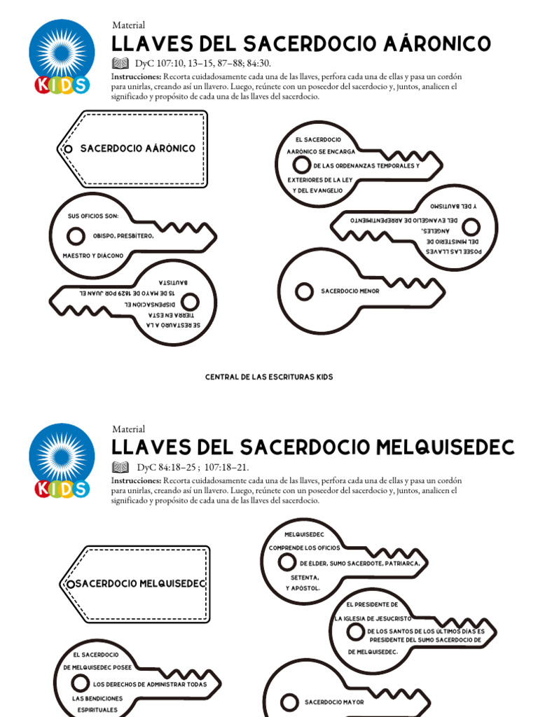 Llaves Del Sacerdocio | PDF | Sacerdote | Organizaciones cristianas