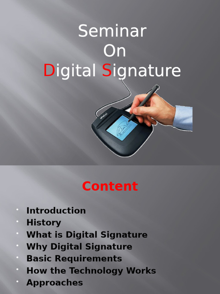Digital Signatures: Overview and Applications | PDF | Public Key ...