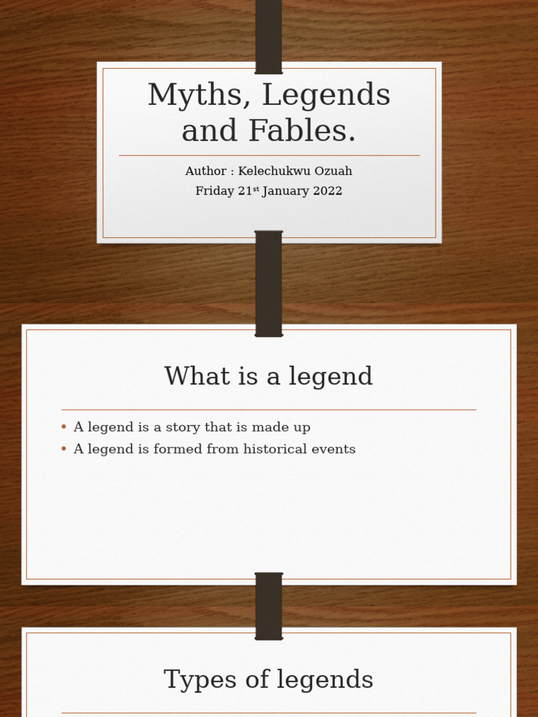 Myths, Legends and Fables | PDF