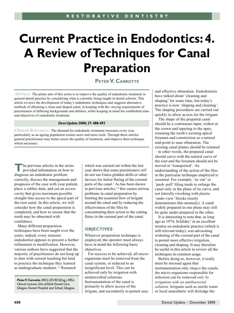 Intracanal Medicaments and Voids in Endodontics | PDF | Dentistry ...