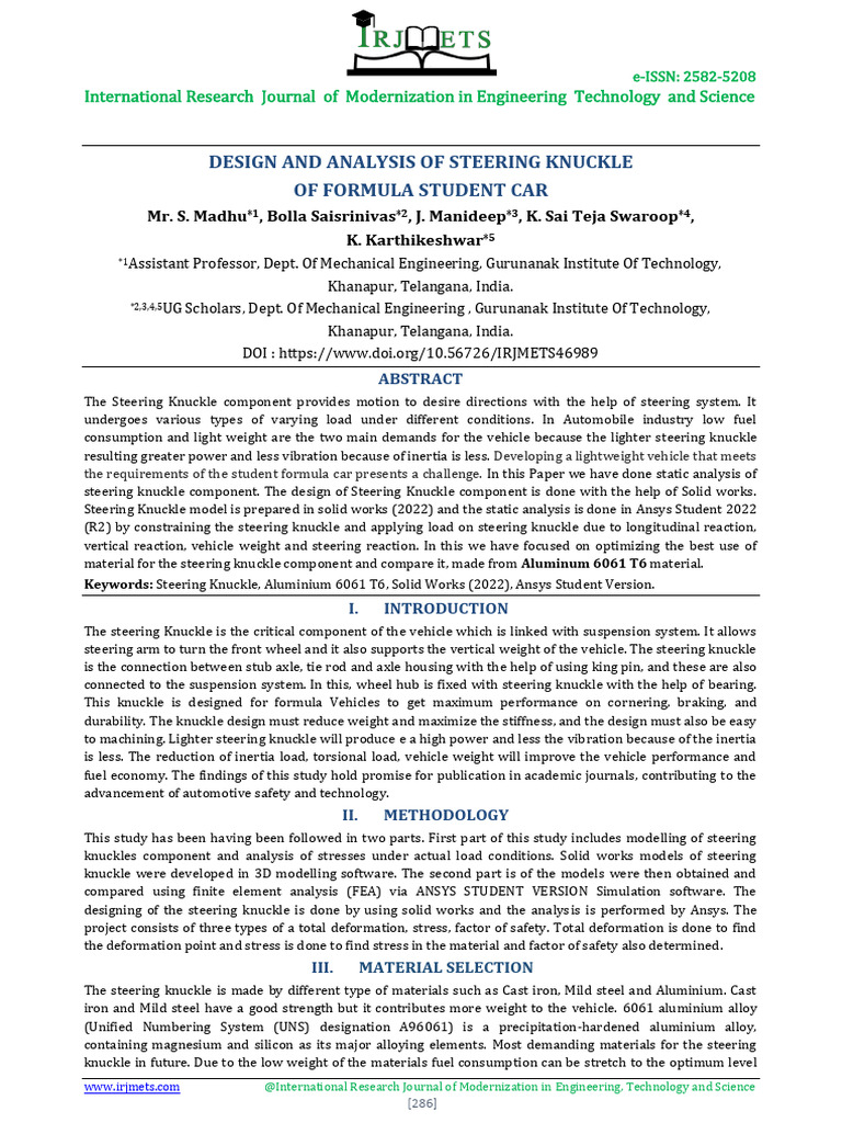 Fin Irjmets1701791675 | PDF | Physical Sciences | Applied And Interdisciplinary Physics