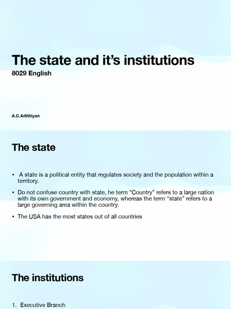 Understanding State Institutions and Functions | PDF | Legislature | Police