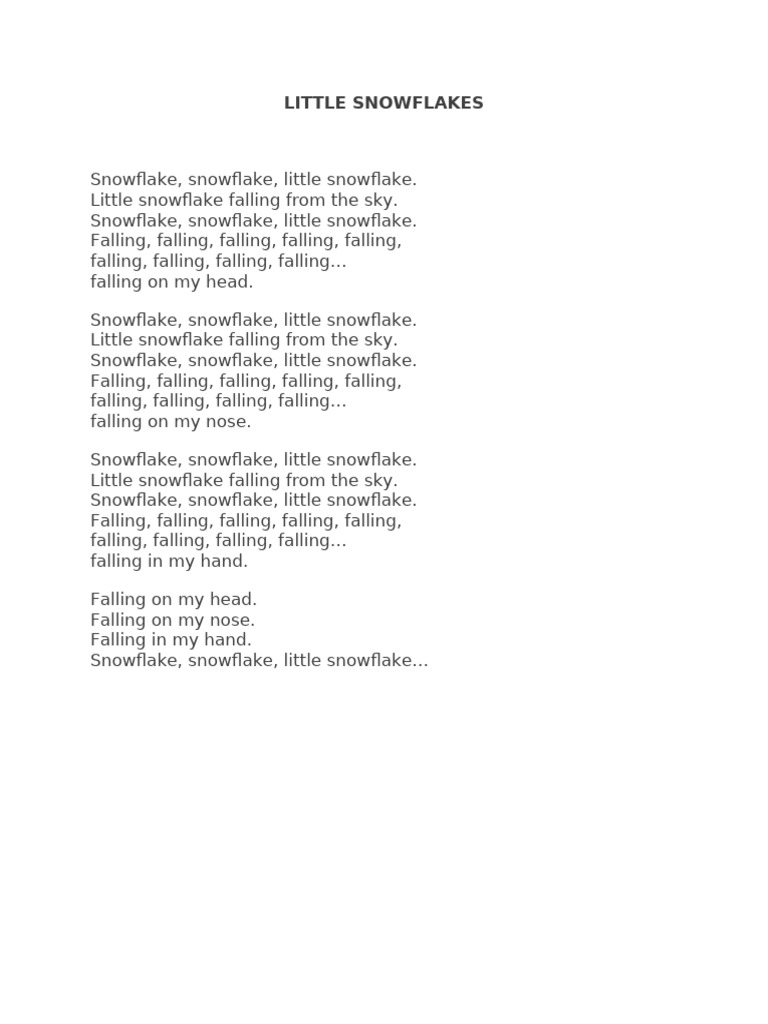 Little Snowflakes | PDF