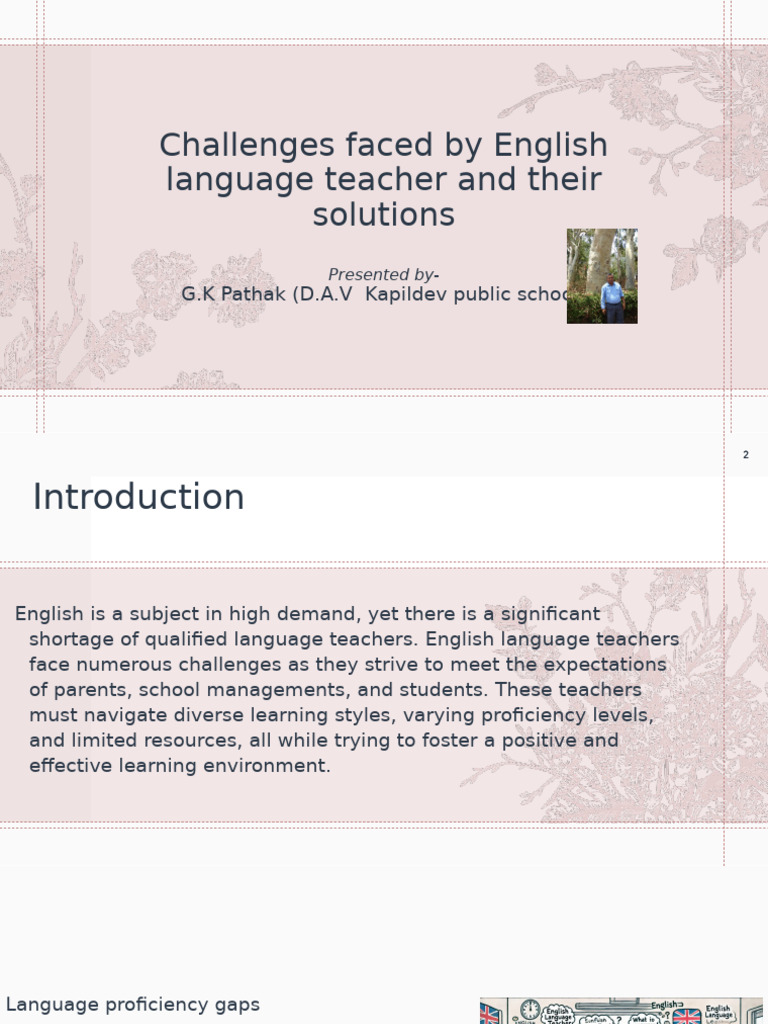 Challenges Faced by English Language Teacher and Their | PDF | Language ...