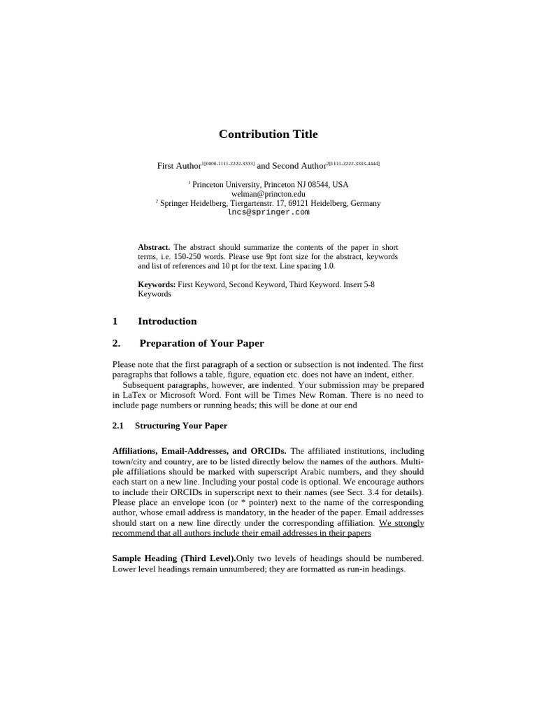Guidelines for Academic Paper Submission | PDF | Microsoft Word | Citation