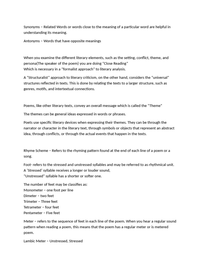 Literary Analysis: Key Concepts Explained | PDF