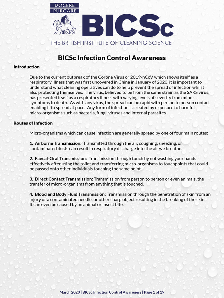 Infection-Control-Awareness2 | PDF | Hand Washing | Hygiene