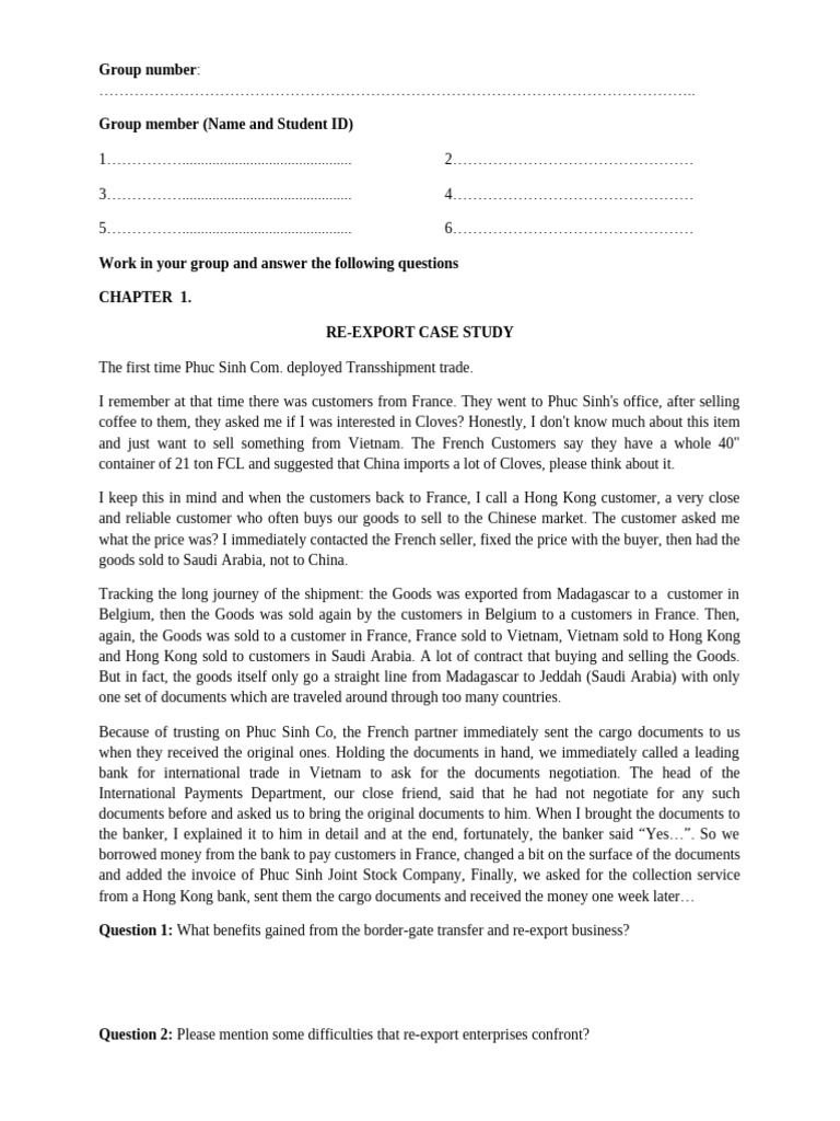 Re Export Case Incoterms 2020 | PDF | Business | Trade