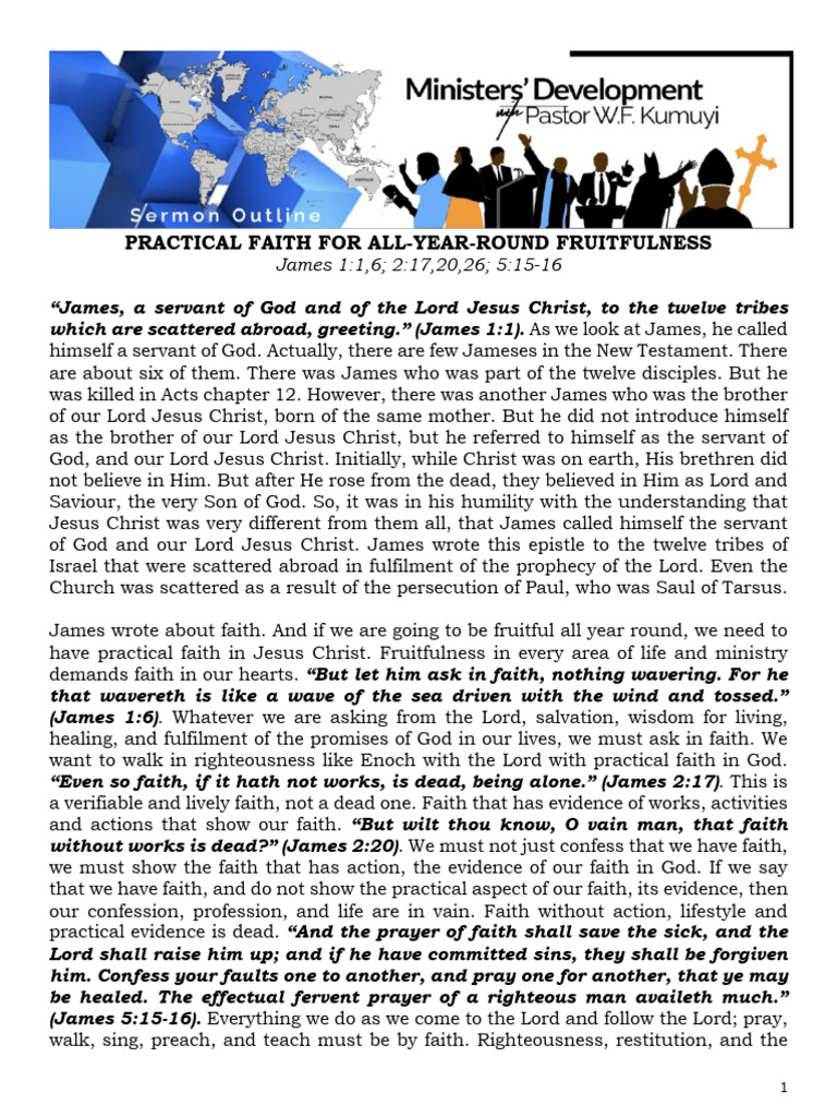 Practical Faith for Year-Round Fruitfulness | PDF | Jesus | Paul The ...