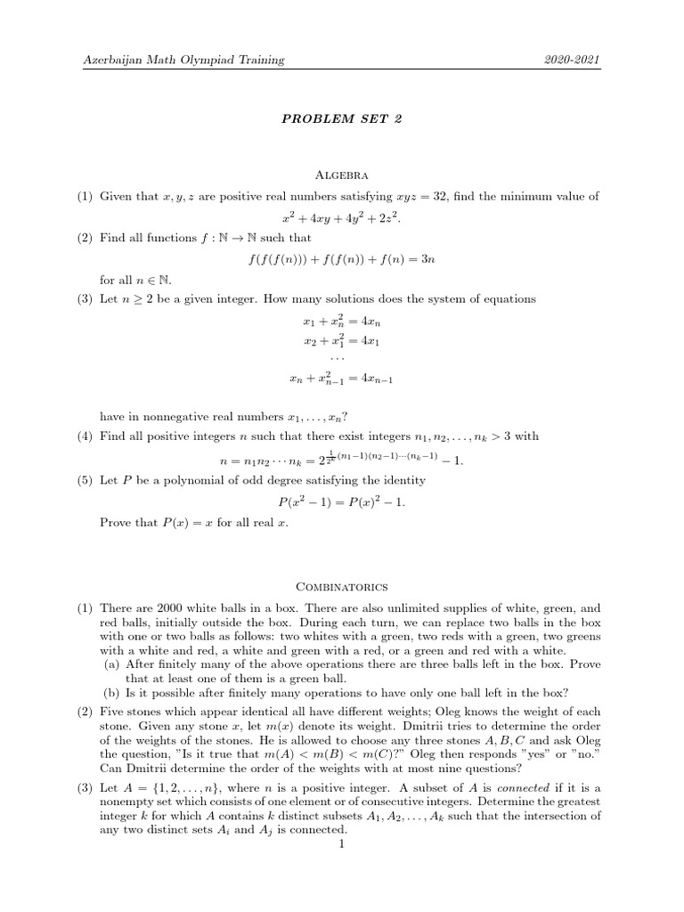 Problem_Set_2_Student | PDF | Real Number | Discrete Mathematics