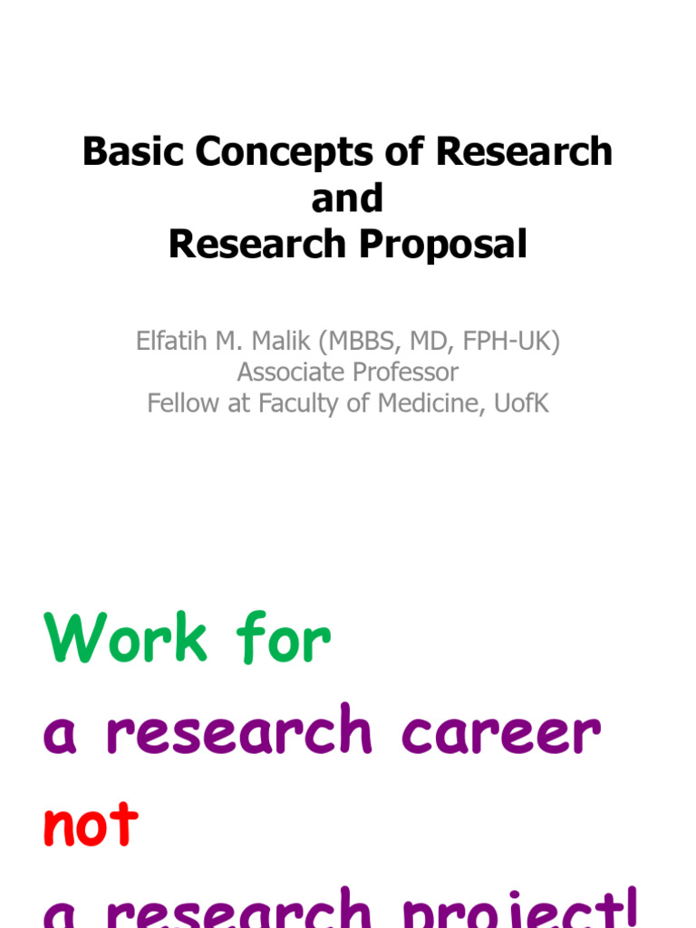Basic Concepts of Research - & - Research Proposal | PDF | Statistics ...
