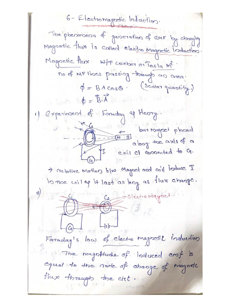 Electro Magnetic Induction Pdf