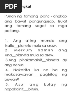 Pang Angkop Worksheet Gabay - PH | PDF