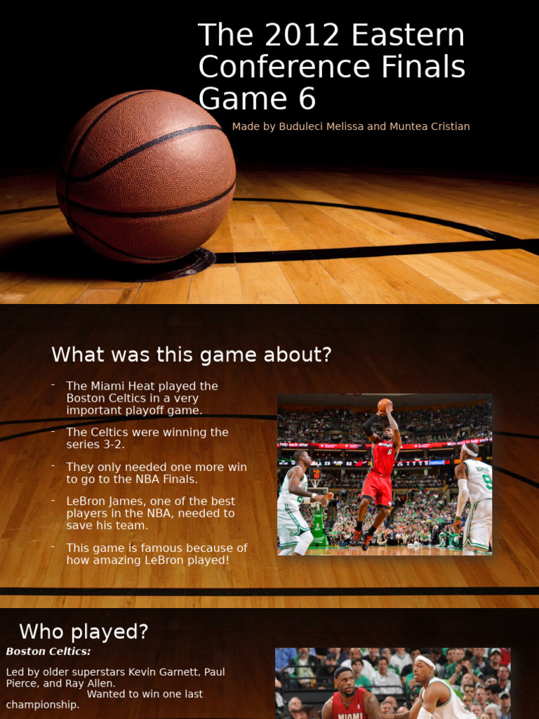 The 2012 Eastern Conference Finals Game 2 | PDF