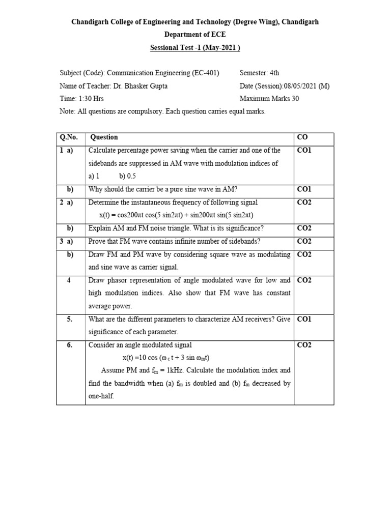 Sessional 1 CE | PDF