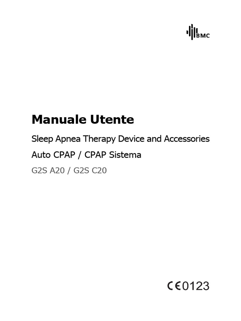 User Manual Cpap, Auto Cpap g2s c20, A20 Bmc v1.2 Ita | PDF | Human ...