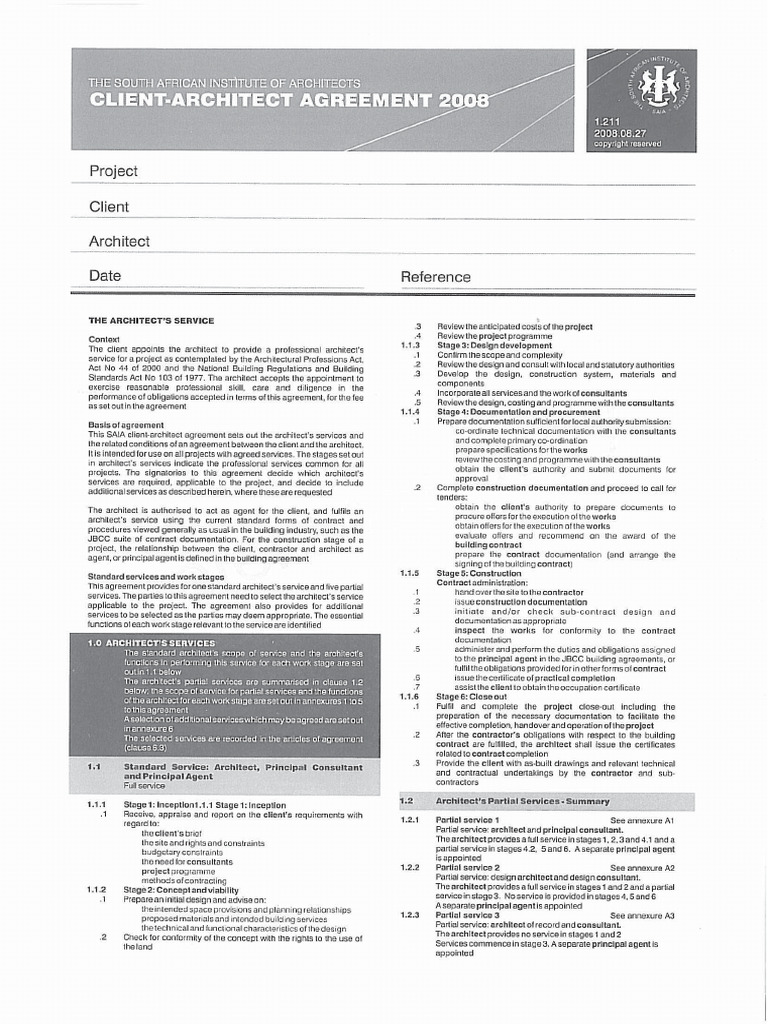 SAIAClient Architect Agreement | PDF