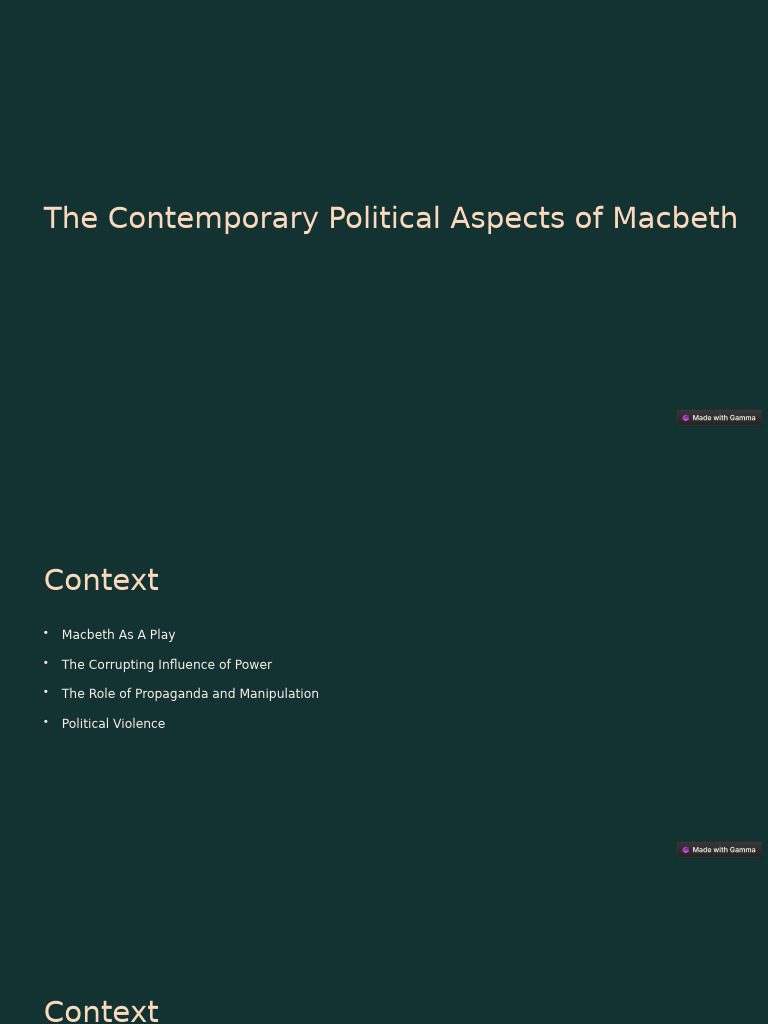Propaganda and Power in Macbeth | PDF