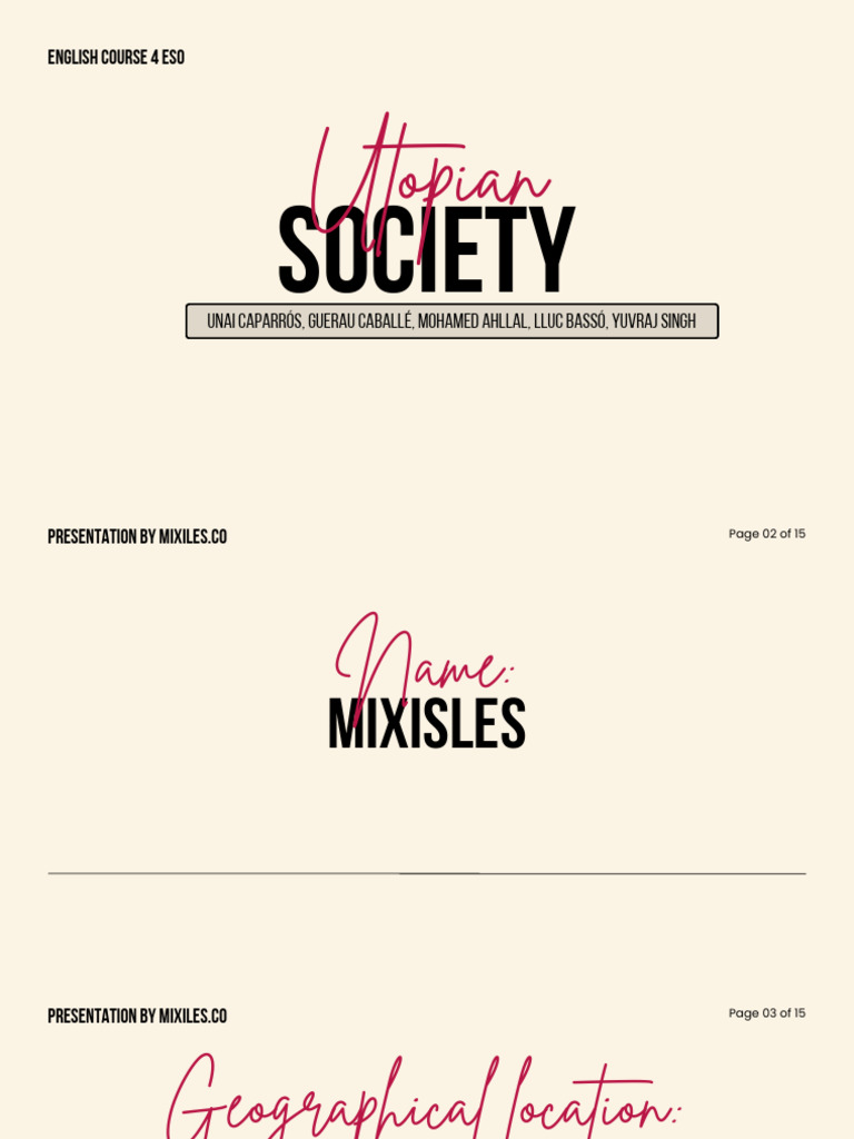 Utopian Society Project | PDF