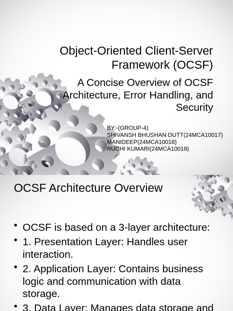 OCSF Concise Presentation | PDF
