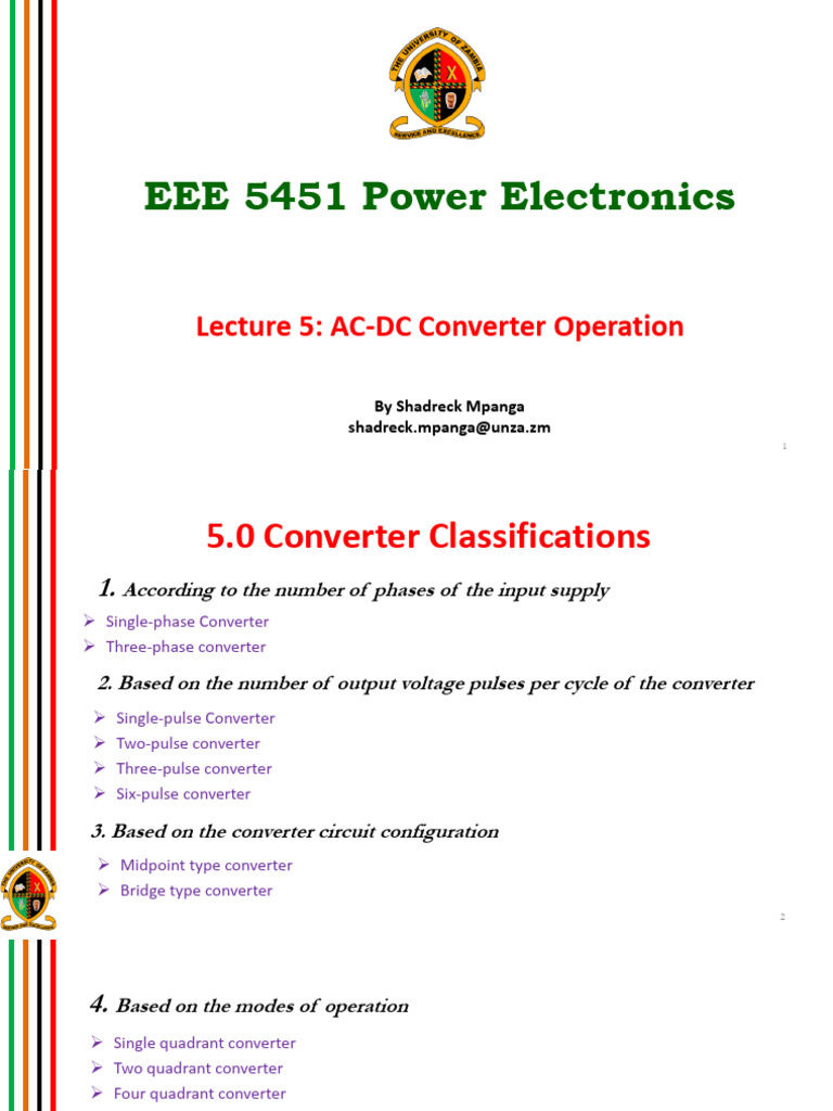 AC-DC Converter Classifications and Analysis | PDF | Power Inverter ...